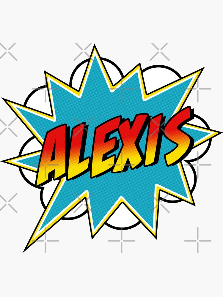 "Boys Alexis Name Comic Book Superhero" Sticker for Sale by Rixta82 ...