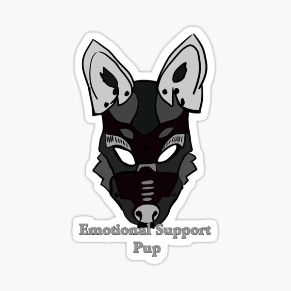 "Emotional Support Pup" Sticker for Sale by DaxMasters | Redbubble
