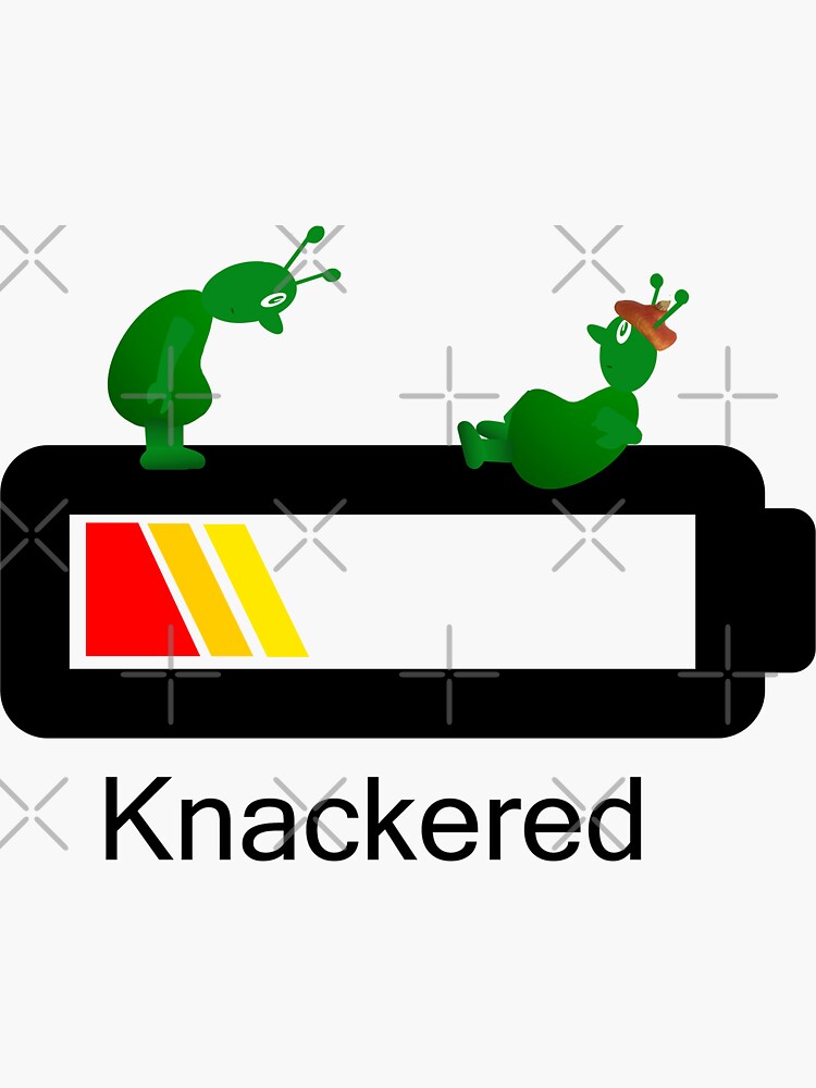 "Cartoon - Grüntyers Knackered. " Sticker for Sale by funkyworm | Redbubble
