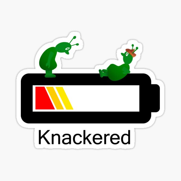 "Cartoon - Grüntyers Knackered. " Sticker for Sale by funkyworm | Redbubble