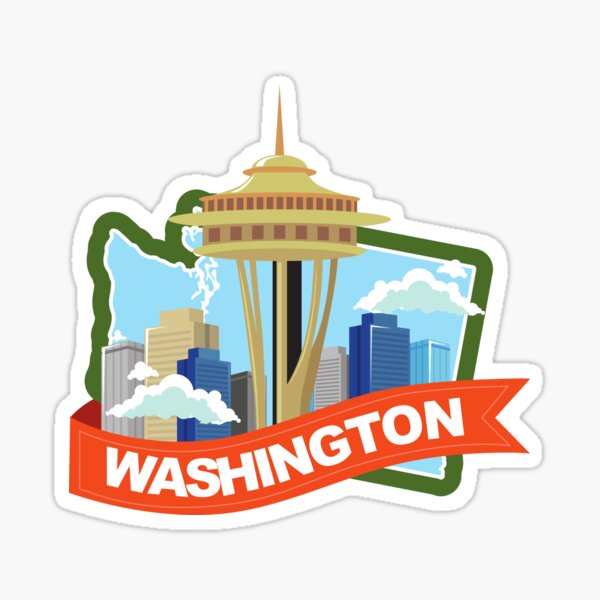 "SeattleWashington" Sticker for Sale by SpiderMonkey913 | Redbubble