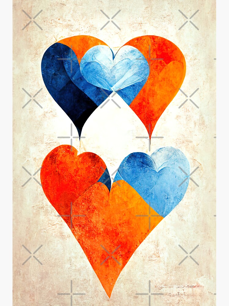 "Two Hearts, Vintage Love Heart" Sticker for Sale by GalleryHeart ...