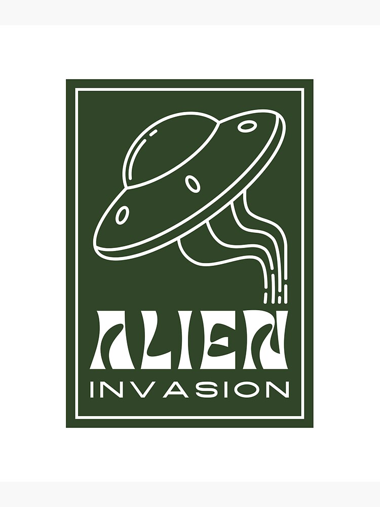 "alien invasion" Sticker for Sale by artist-fs | Redbubble