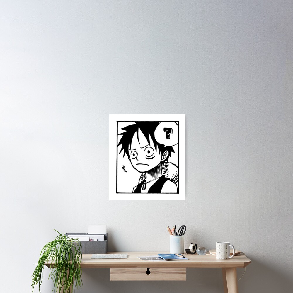 "Perplexed Luffy x One piece " Poster for Sale by Joejo19 | Redbubble