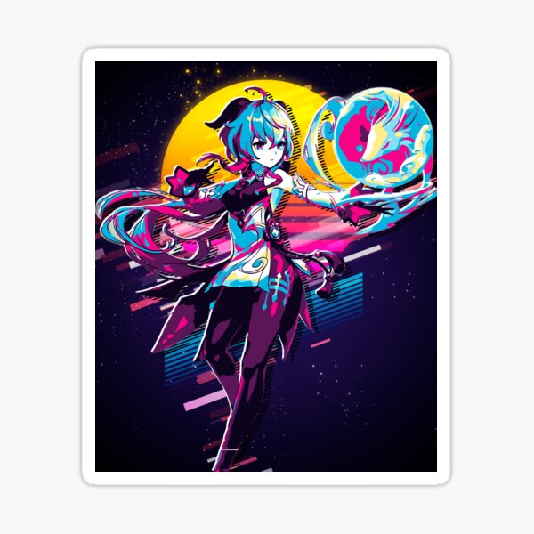 "Genshin Impact - Ganyu (80s Retro)" Sticker for Sale by MnA-Designs ...