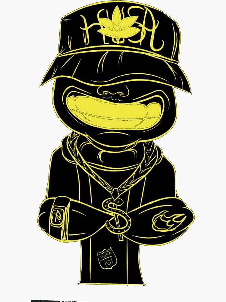 "artistic drawn boy dollar gold neckless golden man" Sticker for Sale ...
