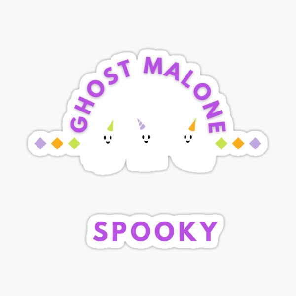 "Ghost Malone Spooky design art" Sticker for Sale by CCityMarcket ...