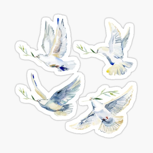 "white doves" Sticker for Sale by FaenkovaAlena | Redbubble