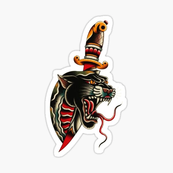 Sailor Jerry Panther Sticker For Sale By Teevintage Redbubble