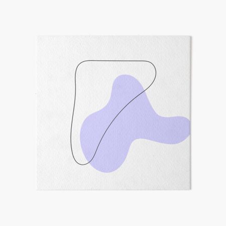 " Minimalist abstract shape with a blue blob line art work . Love" Art ...