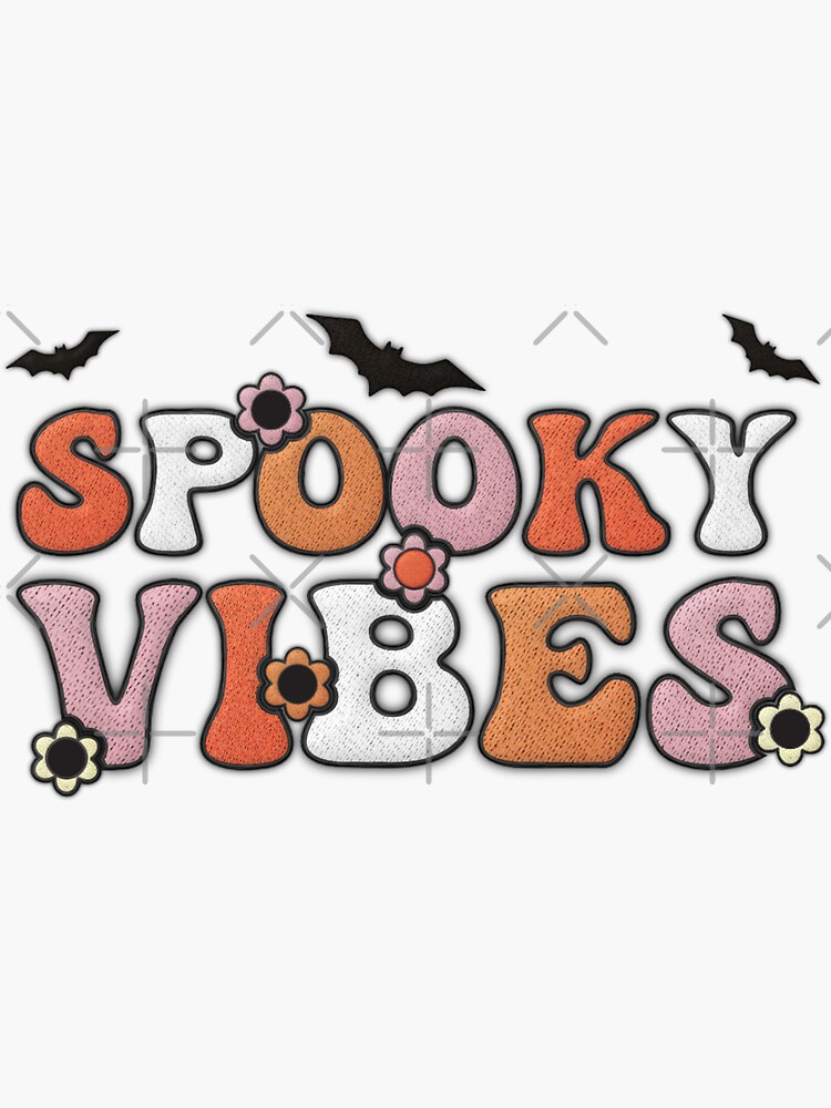 "Cute Spooky Vibe Groovy Halloween Design" Sticker for Sale by ...