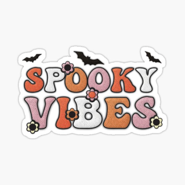 "Cute Spooky Vibe Groovy Halloween Design" Sticker for Sale by ...