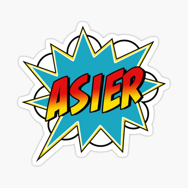 Pegatina «Chicos Asier Nombre Cómic Superhéroe» de Rixta82 | Redbubble