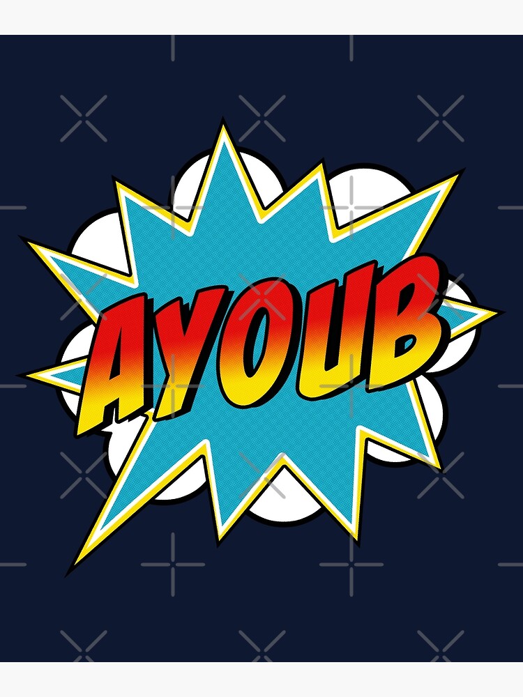 "Boys Ayoub Name Comic Book Superhero" Poster for Sale by Rixta82 ...
