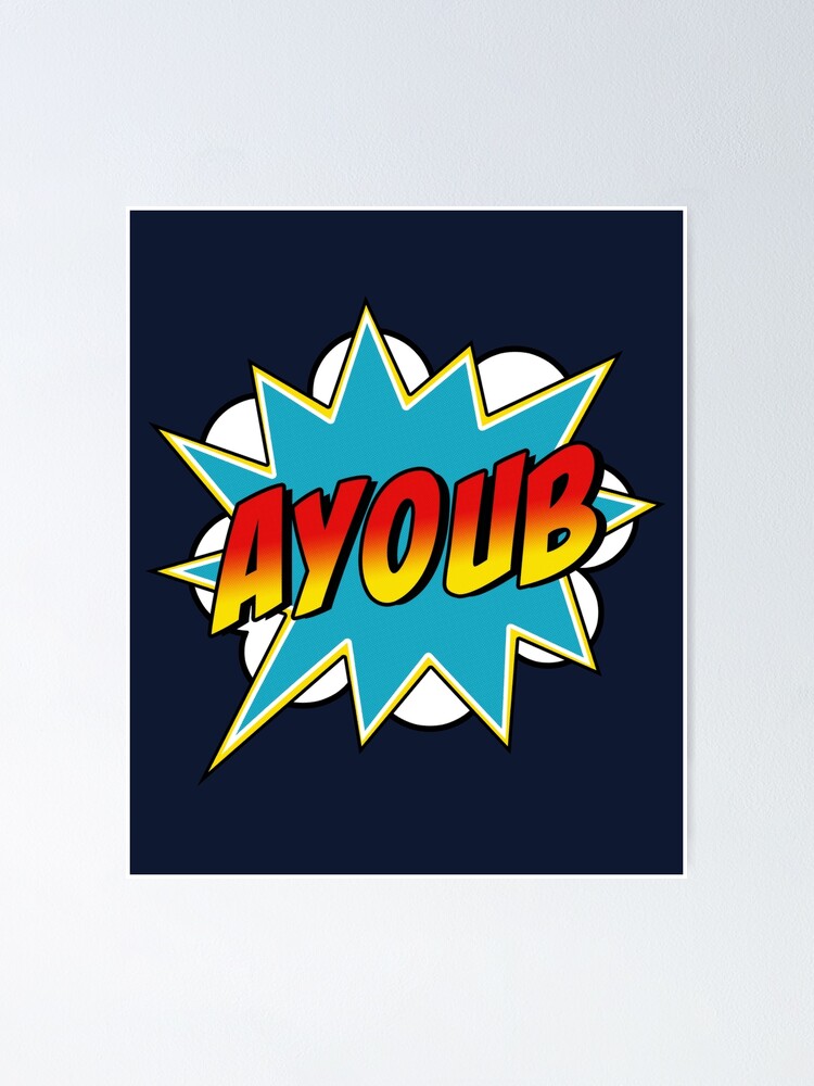 "Boys Ayoub Name Comic Book Superhero" Poster for Sale by Rixta82 ...