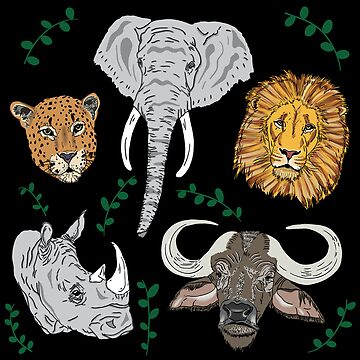 "The Big Five" Poster for Sale by SpiritedArtwork | Redbubble