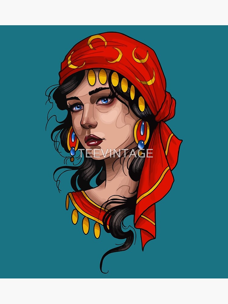 Póster «gitana tradicional» de TEEVINTAGE | Redbubble