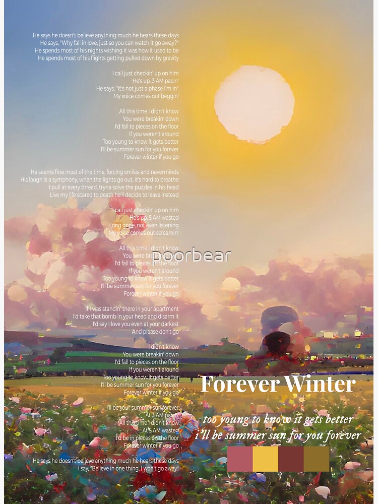 "Forever Winter (Taylor's Version) Taylor Swift Poster | Red (Taylor's ...