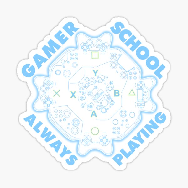 "Gamer School" Sticker for Sale by StudioNMdesign | Redbubble