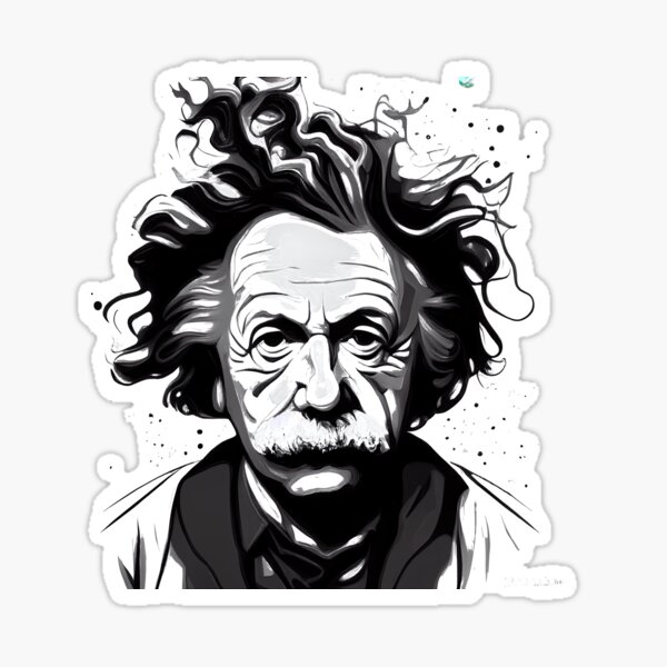 "Albert Einstein " Sticker for Sale by Oblitz | Redbubble