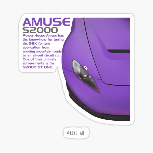 "Honda S2000 Amuse S2K Purple" Sticker for Sale by kuyoart | Redbubble