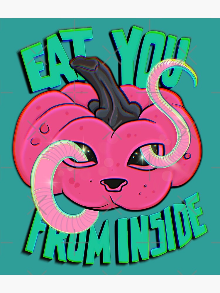 Alien Pumpkin Pussy Cat Poster For Sale By Alien Jane Redbubble