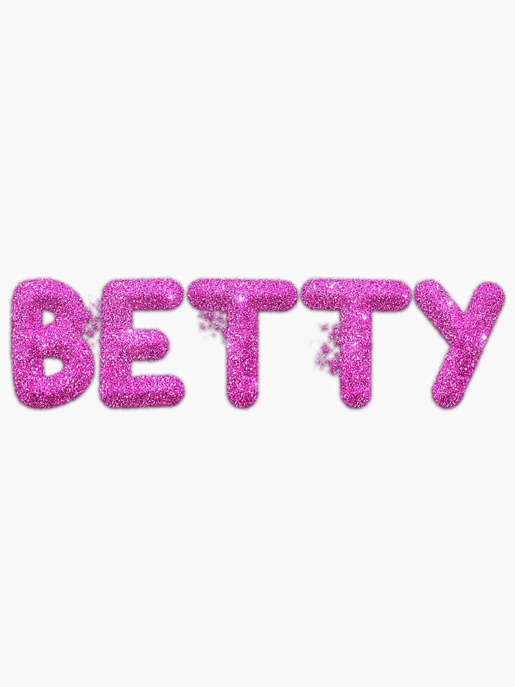 "Betty Name Pink Glitter " Sticker for Sale by AhmedZakiFouda | Redbubble