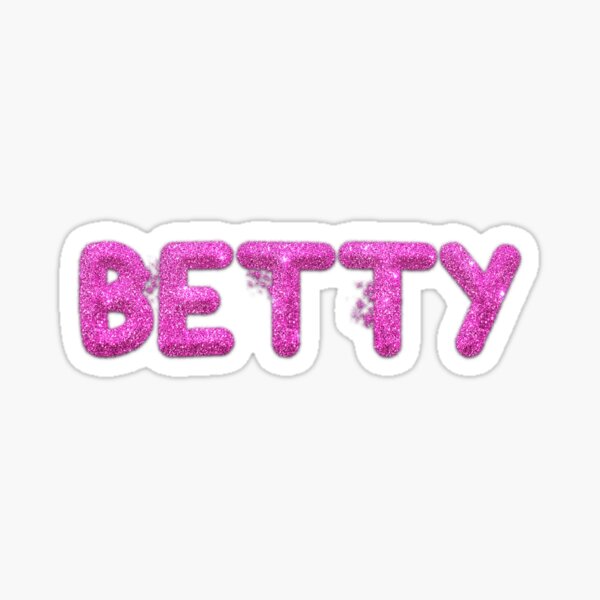 "Betty Name Pink Glitter " Sticker for Sale by AhmedZakiFouda | Redbubble