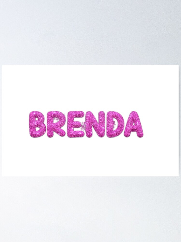 "Brenda Name Pink Glitter " Poster for Sale by AhmedZakiFouda | Redbubble