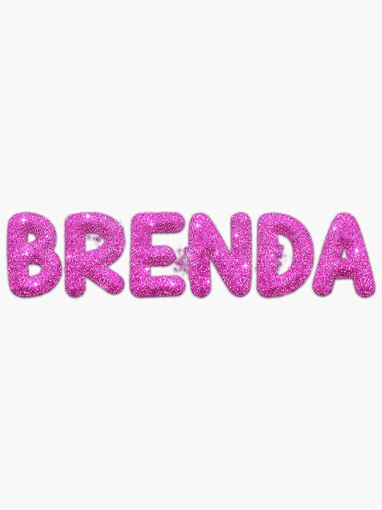 "Brenda Name Pink Glitter " Sticker for Sale by AhmedZakiFouda | Redbubble