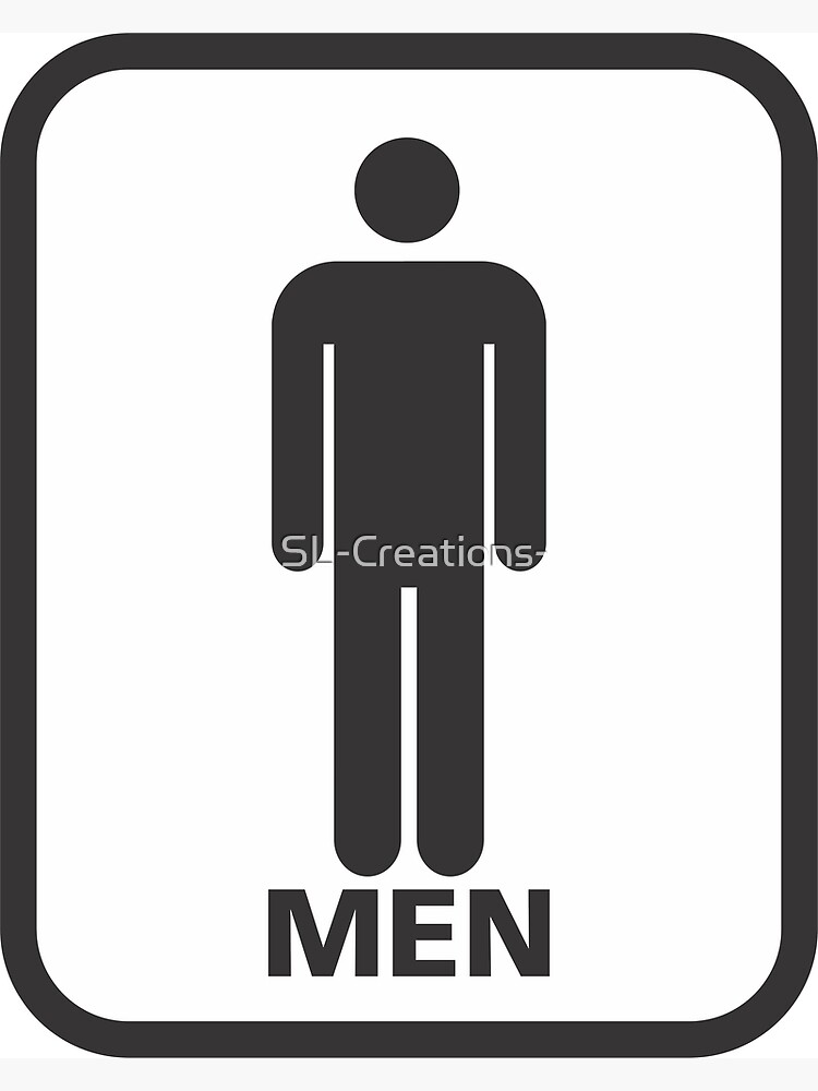 "Restroom or Public toilet Sign Sticker for man" Poster for Sale by SL ...