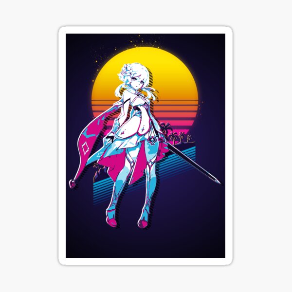 "Genshin Impact - Traveler (80s Retro)" Sticker for Sale by MnA-Designs ...