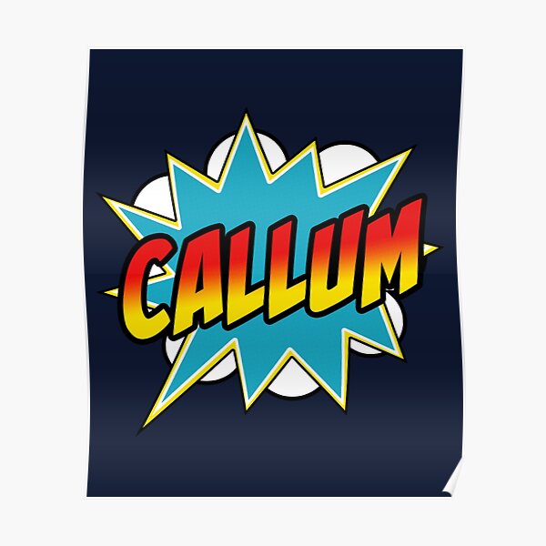 Póster «Chicos Callum Nombre Cómic Superhéroe» de Rixta82 | Redbubble