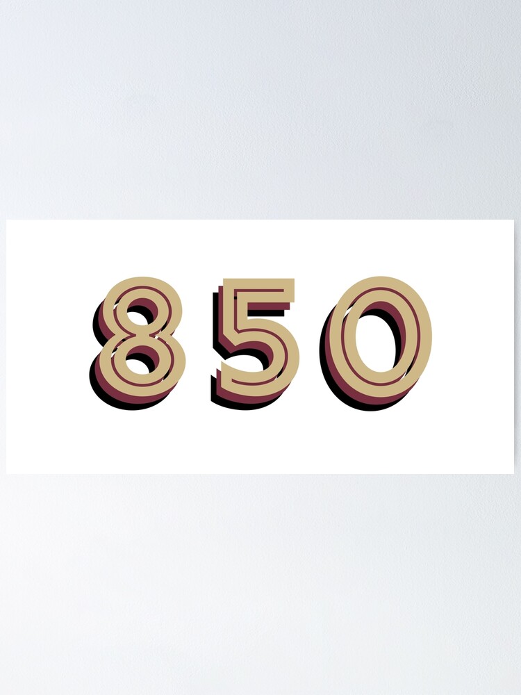 "Area Code 850" Poster for Sale by NostalgiacNT | Redbubble