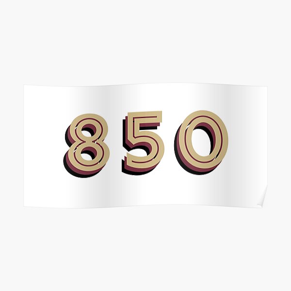 "Area Code 850" Poster for Sale by NostalgiacNT | Redbubble