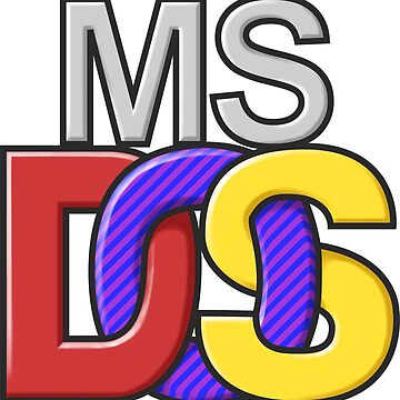 "MS-DOS Logo" Sticker for Sale by philstrahl | Redbubble