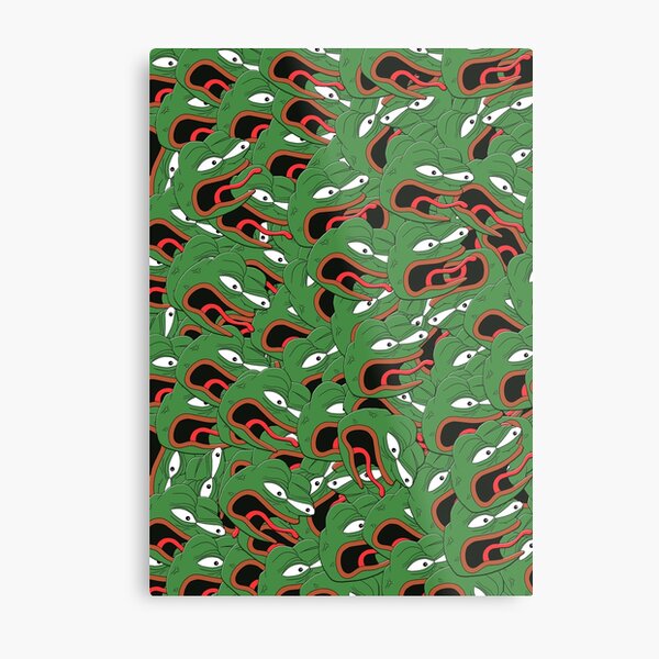 "Pepe REEEEEEE" Metal Print for Sale by GabriLoL | Redbubble