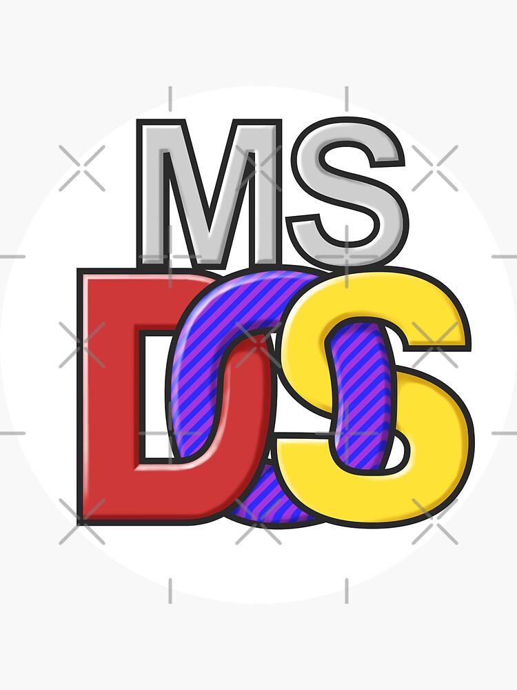 "MS-DOS Logo" Sticker for Sale by philstrahl | Redbubble