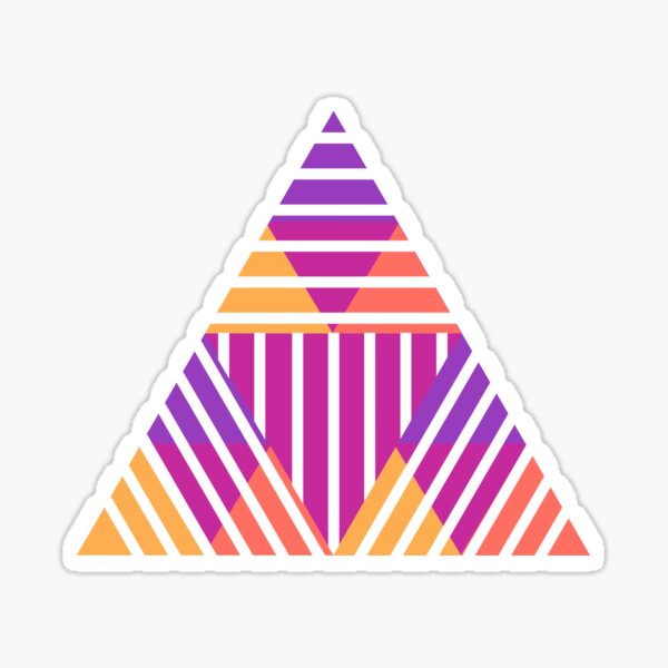 "Multiple Purple Bright stripped Triangles" Sticker for Sale by fmakas ...