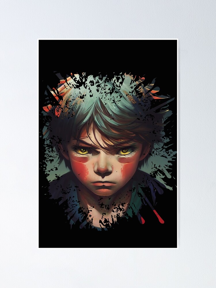"Anime boy angry" Poster for Sale by mayza-shop | Redbubble
