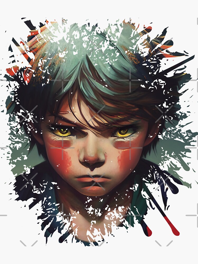 "Anime boy angry" Sticker for Sale by mayza-shop | Redbubble