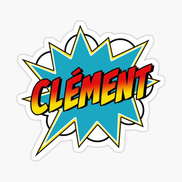 "Boys Clément Name Comic Book Superhero" Sticker for Sale by Rixta82 ...