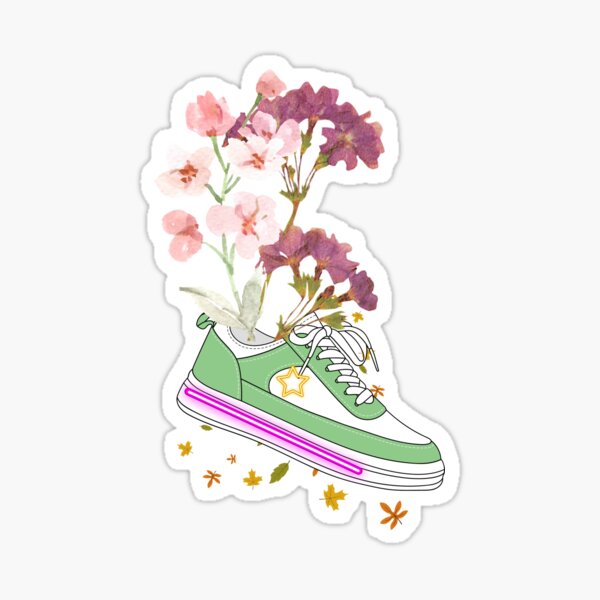 "Flower shoes with Aesthetic vibes" Sticker for Sale by Akumajem ...