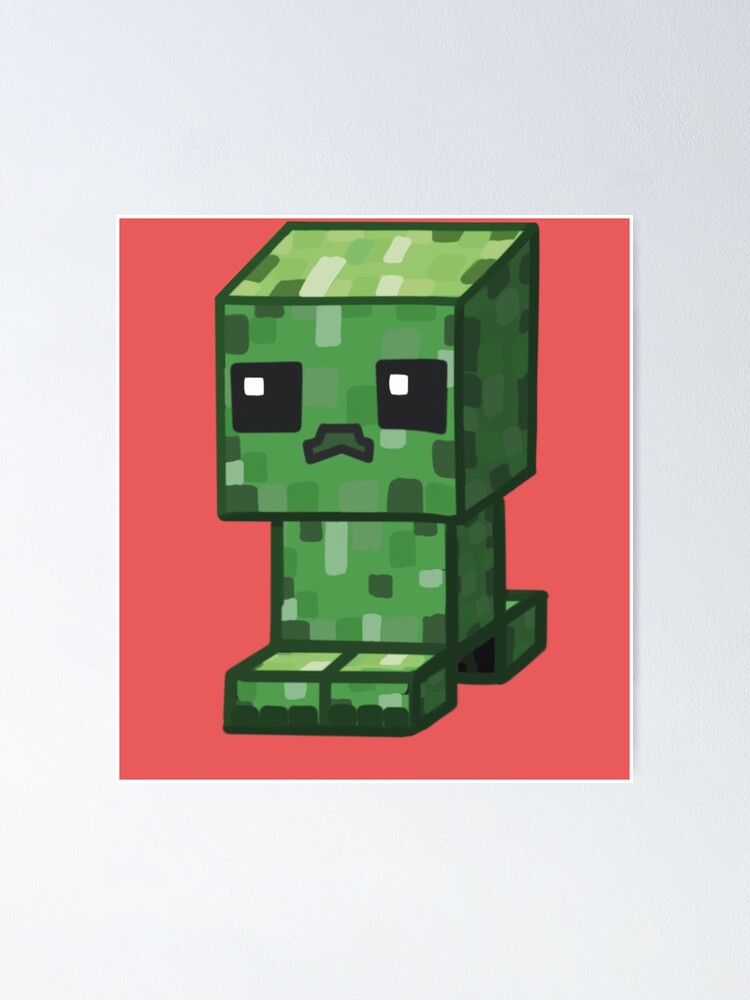 "Cute Minecraft Creeper" Poster for Sale by BridieRitchi | Redbubble