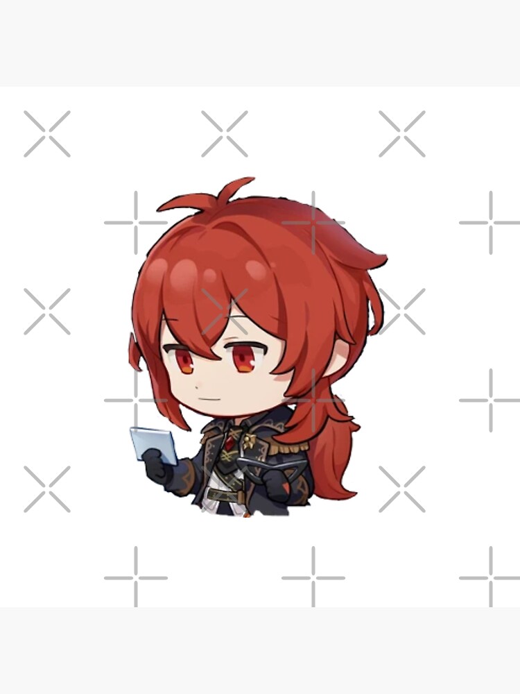 "Diluc Chibi - Genshin Impact" Poster for Sale by saacollection | Redbubble