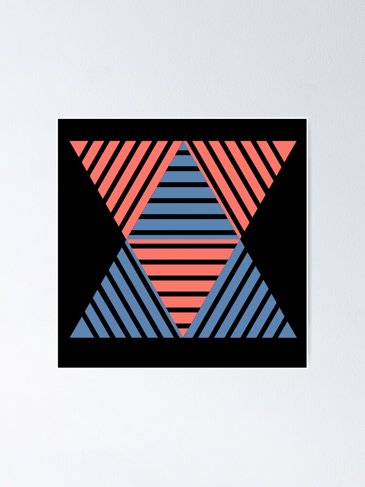 "Red and Blue Stripped" Poster for Sale by fmakas | Redbubble