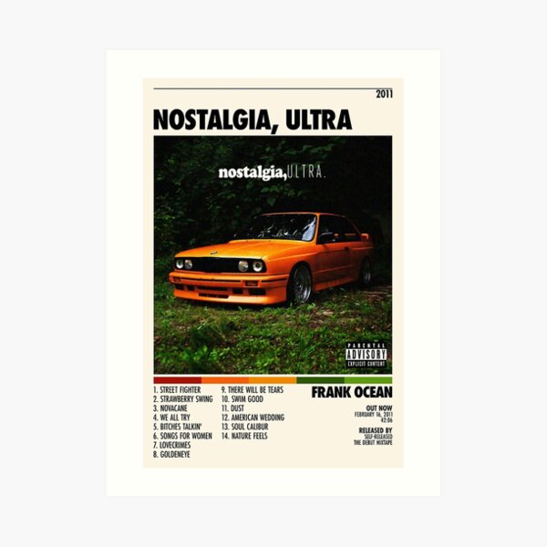 "Nostalgia Ultra Tracklist Posters - Album Cover Poster" Art Print for ...