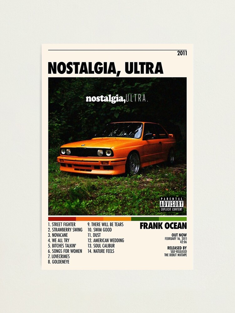 "Nostalgia Ultra Tracklist Posters - Album Cover Poster" Photographic ...