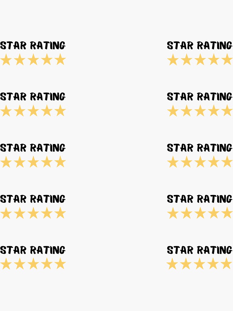 "Five star rating stickers pack for book reviews" Sticker for Sale by ...