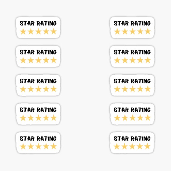 "Five star rating stickers pack for book reviews" Sticker for Sale by ...